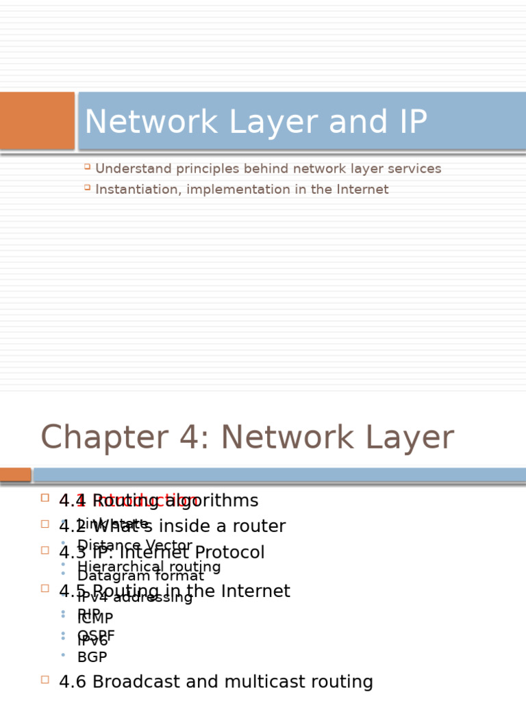 Chapter 03 Network Layer and IP ThamKhao | PDF | Internet Protocols | I Pv6