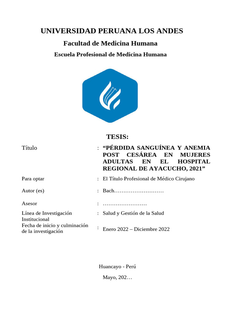 Modelo Caratula Infome Final | PDF