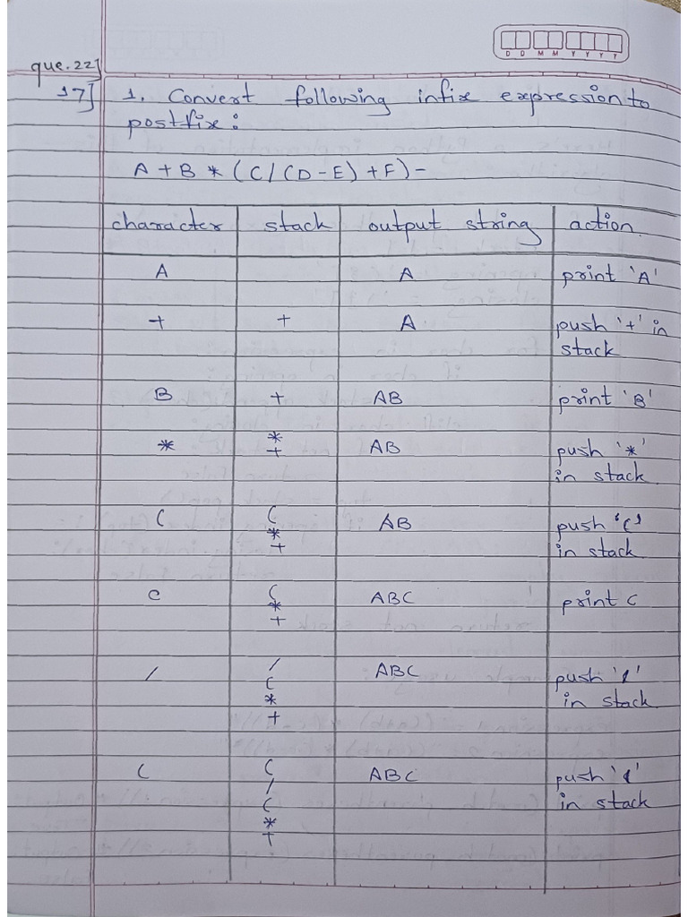 Infix To Postfix Expression | PDF Infix To Postfix Expression | PDF