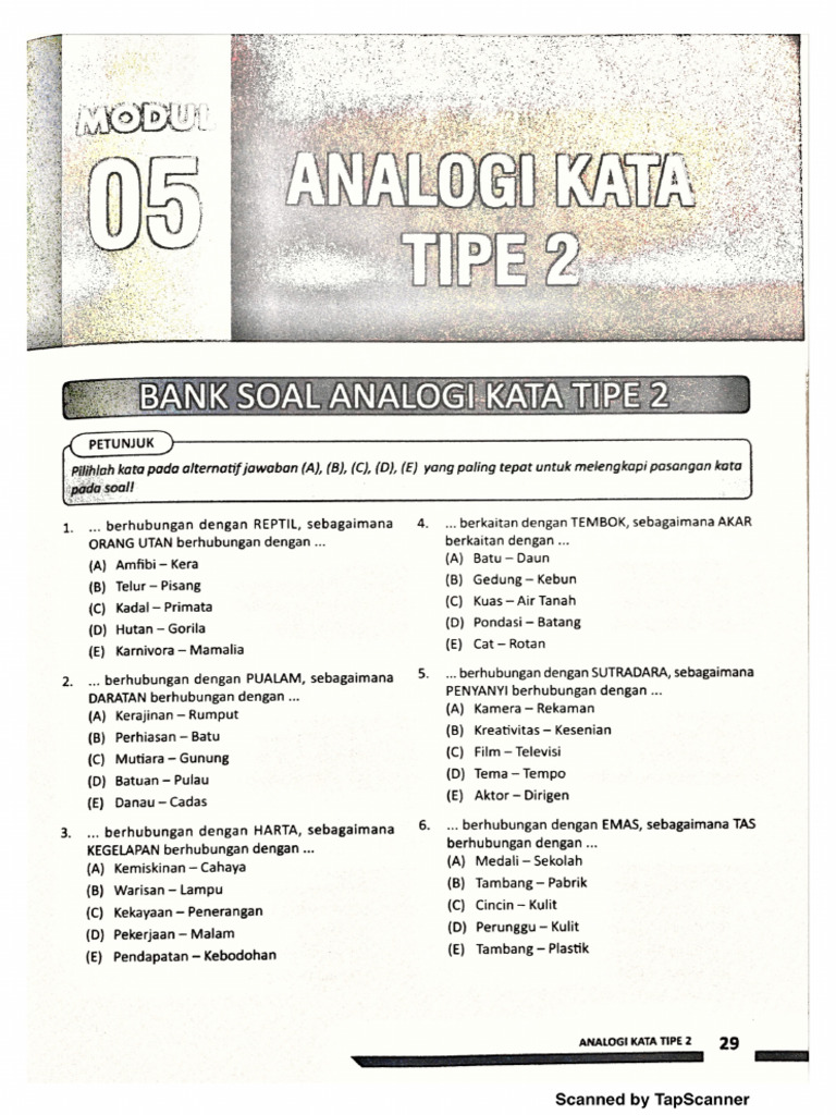Analogi Kata | PDF