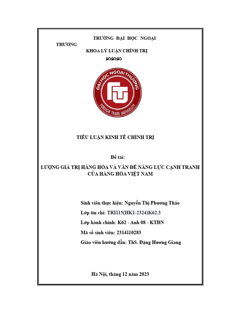 Tiểu luận ktct | PDF