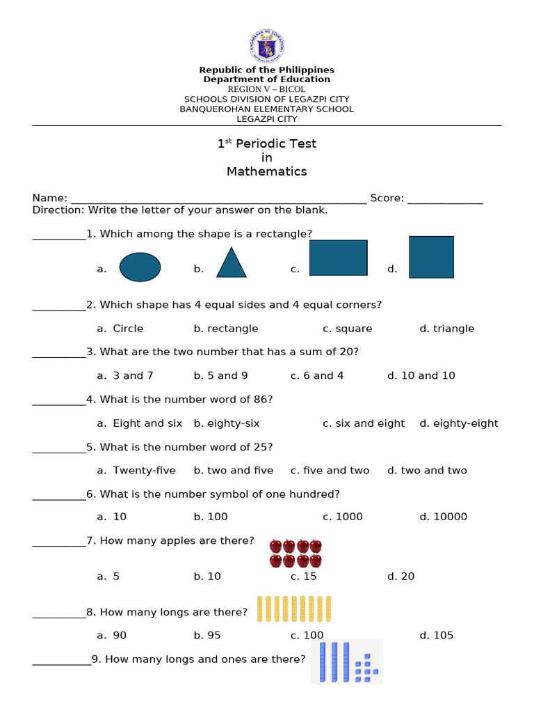 1st Periodic Test | PDF