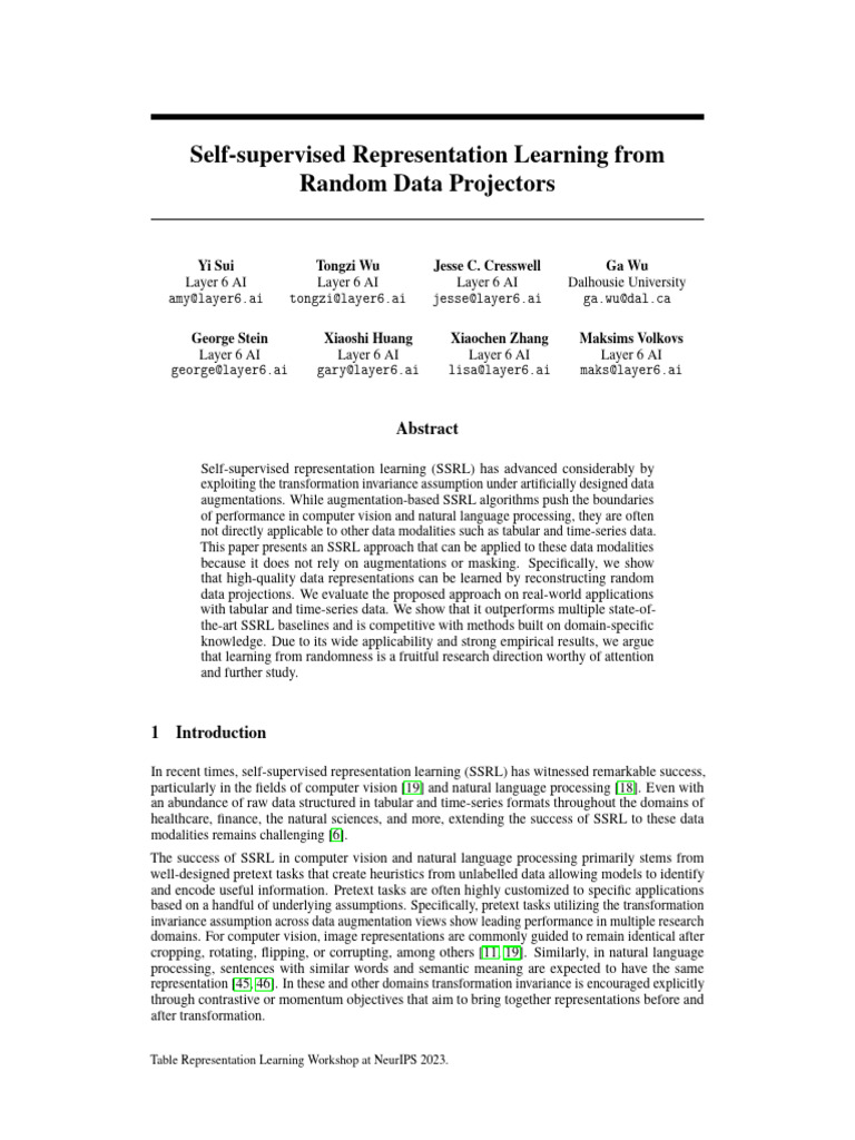 22 Self Supervised Representation | PDF | Information | Computer Vision