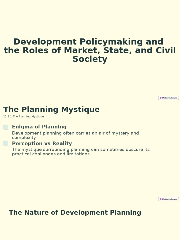 Development Planning Balancing Theory and Practice | PDF ...