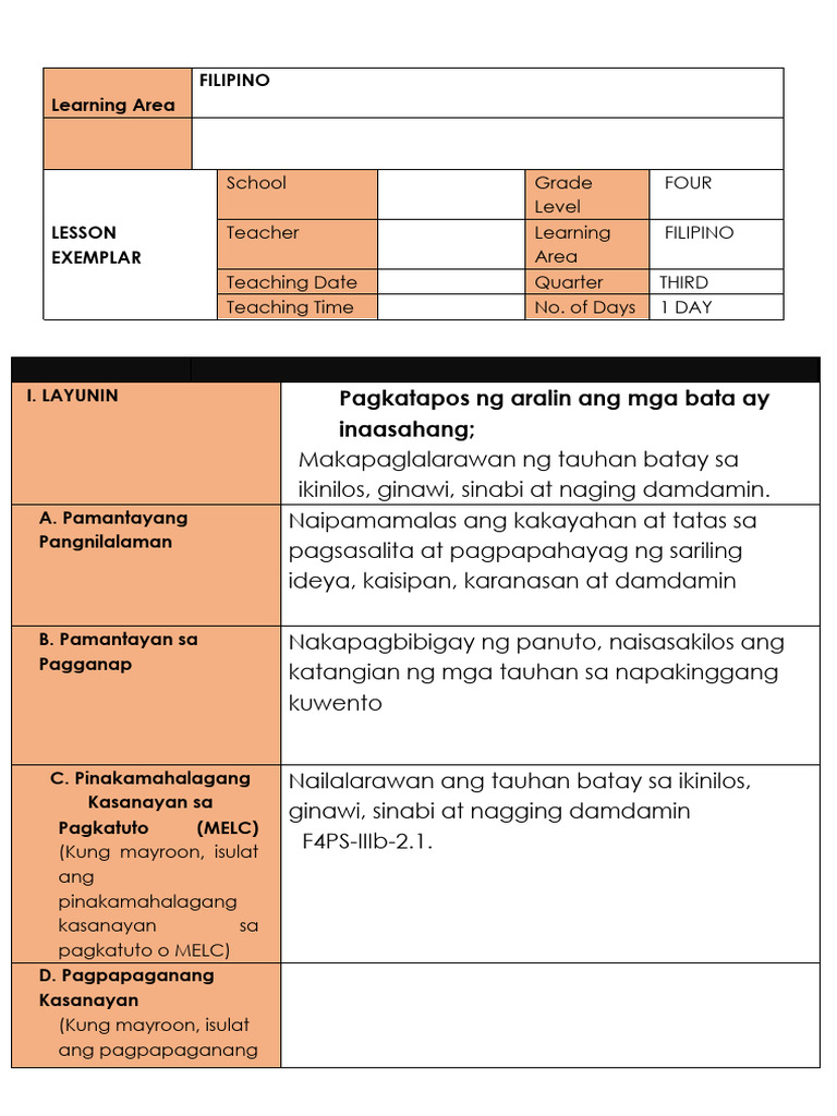 Cot Filipino 4 q3 | PDF