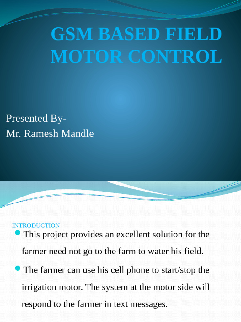 GSM Based Motor Controller | PDF | Modem | Mobile Phones
