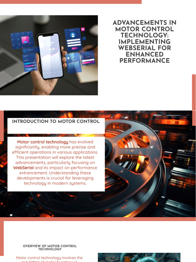 Slidesgo Advancements in Motor Control Technology Implementing Webserial For Enhanced ...