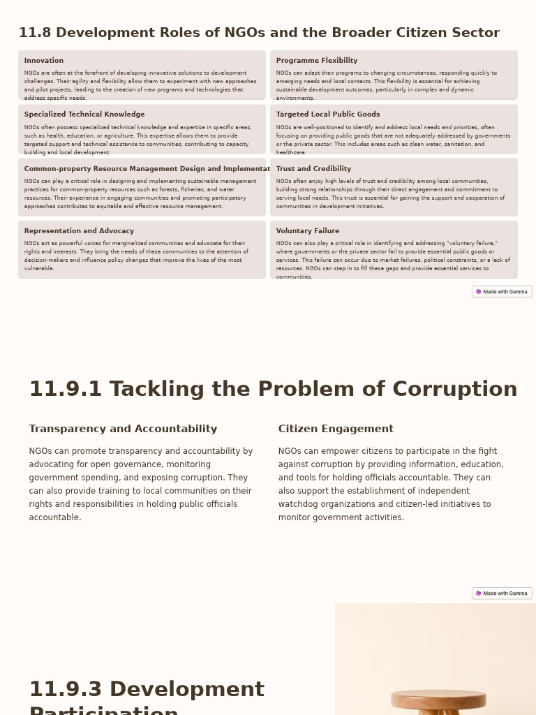 NGO Roles in Sustainable Development | PDF | Non Governmental ...