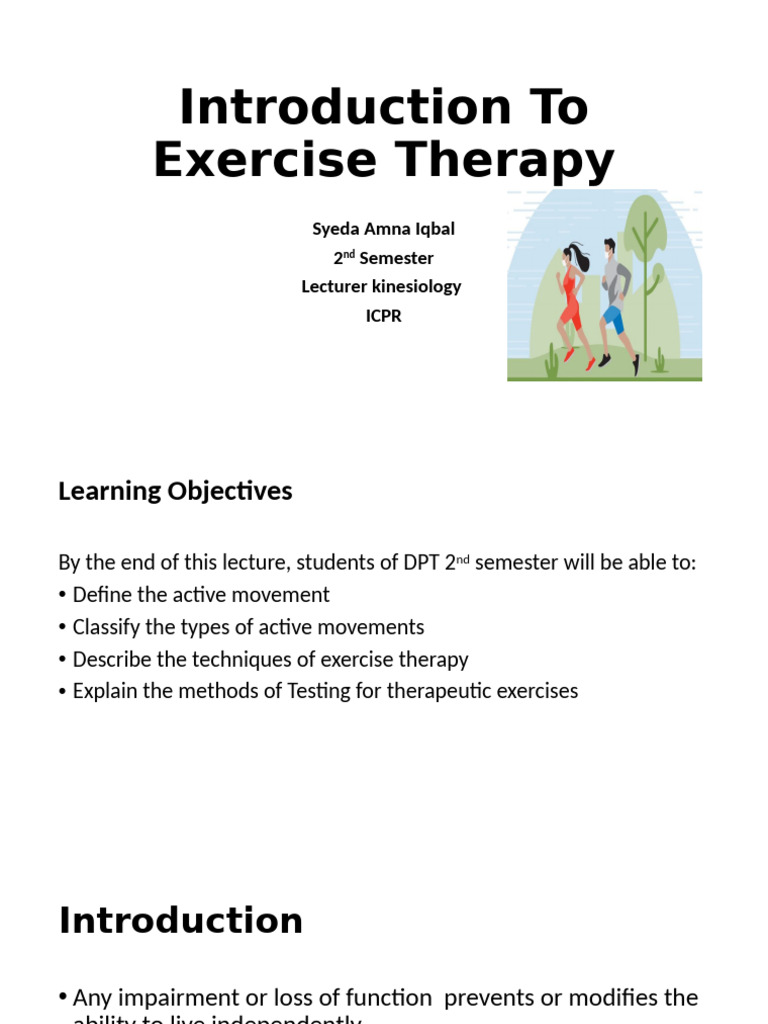 Techniques of Exercise Therapy Explained | PDF | Physical Therapy ...