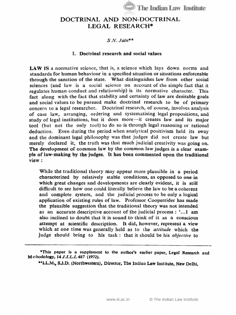 017 - Doctrinal and Non-Doctrinal Legal Research (516-536) | PDF ...