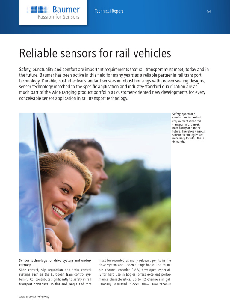 Reliable Rail Vehicle Sensors Guide | PDF | Rail Transport | Train
