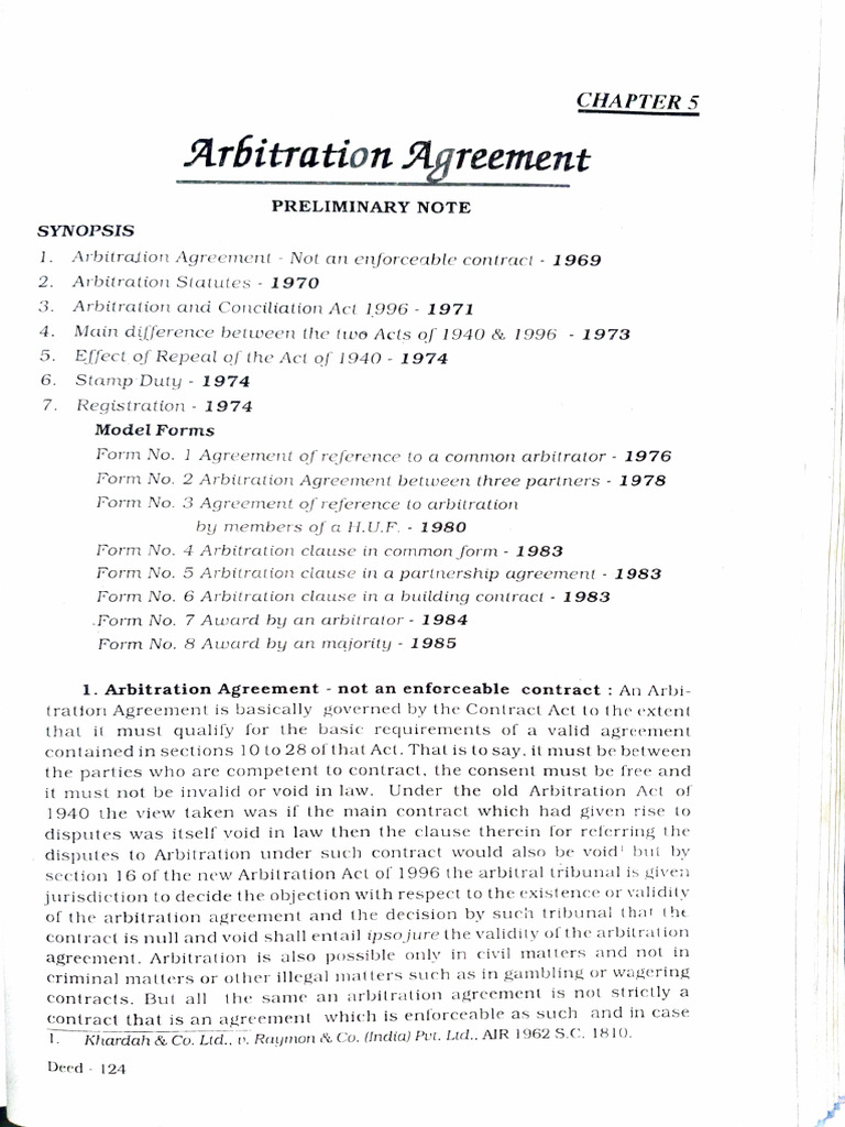 Overview of Arbitration Agreements in India | PDF | Arbitration ...