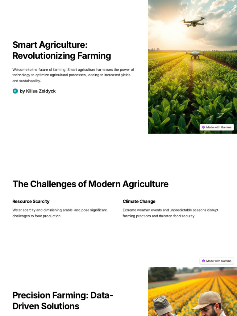 Smart Agriculture Revolutionizing Farming | PDF | Agriculture | Natural ...