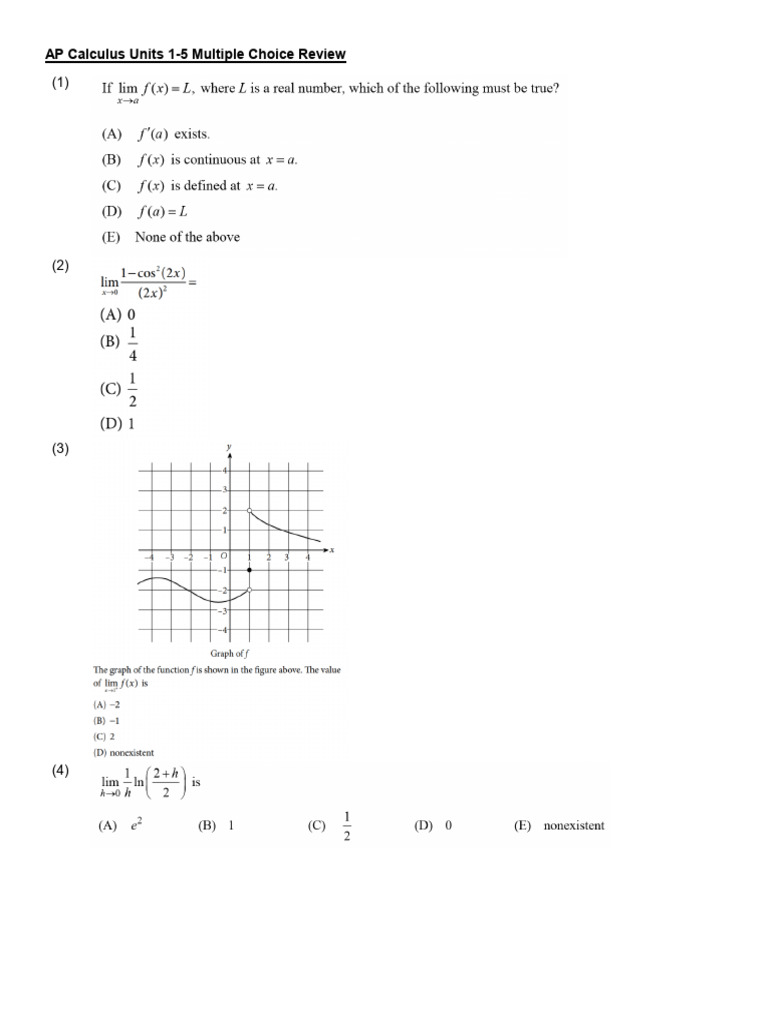 AP Calculus Exam Prep Guide | PDF