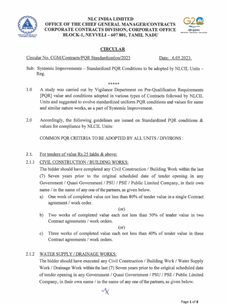 PQR Guidelines Circular | PDF