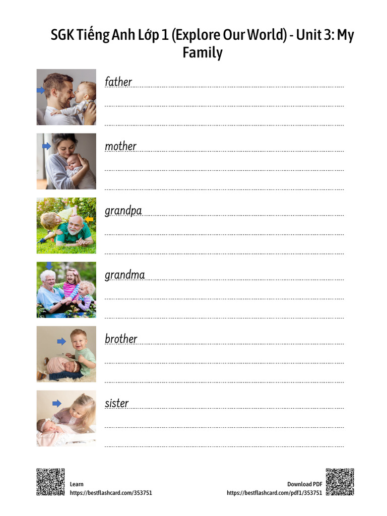My Family Vocabulary - Unit 3 Guide | PDF