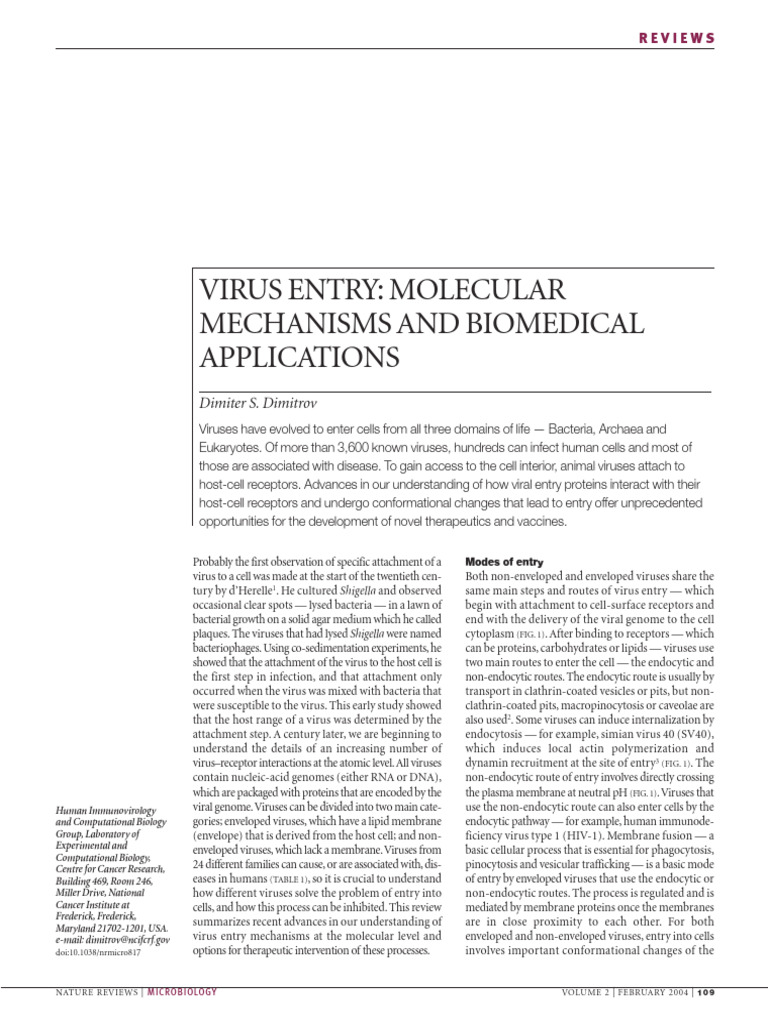 Virus Entry Mechanisms and Therapies | PDF | Virus | Hiv