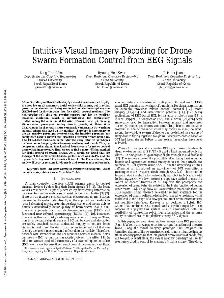Intuitive Visual Imagery Decoding For Drone Swarm Formation Control From EEG Signals | PDF ...