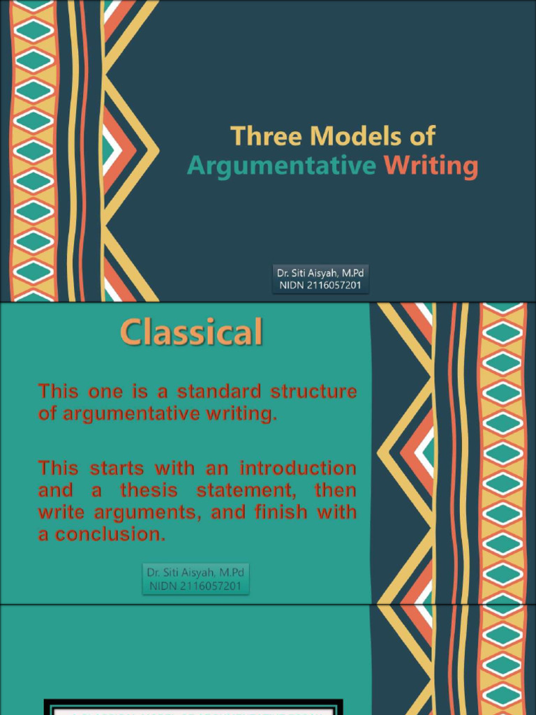 Models and Topics of Argumentative Writing | PDF | Essays | Argument