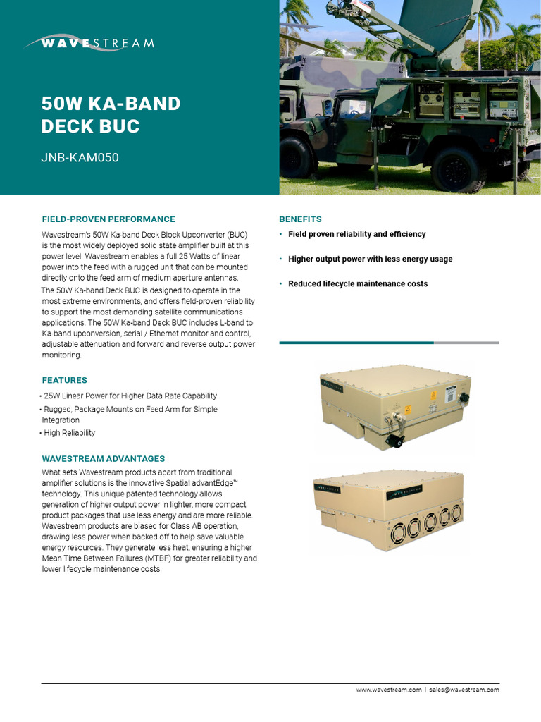 50W Ka Band Grid BUC | PDF | Decibel | Hertz