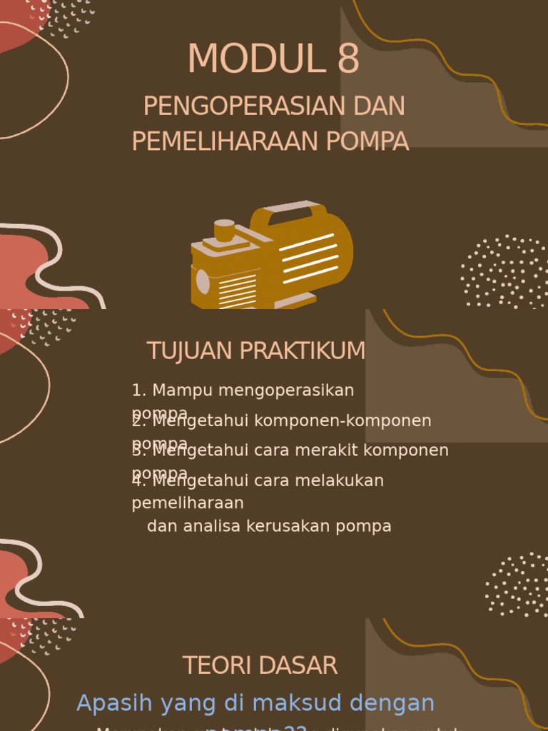 Modul 8 Operasi Dan Pemeliharaan Pompa | PDF