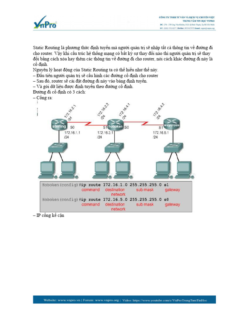 VnPro - Static Route Là Gì | PDF