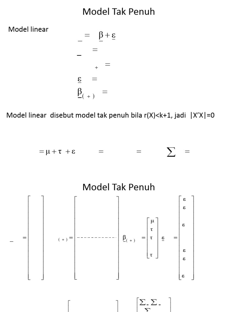 Model Linier Tak-Penuh | PDF