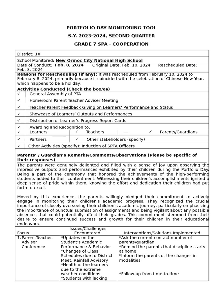 2ND Quarter Portfolio Day - Acr | PDF | Social Psychology | Behavior Modification