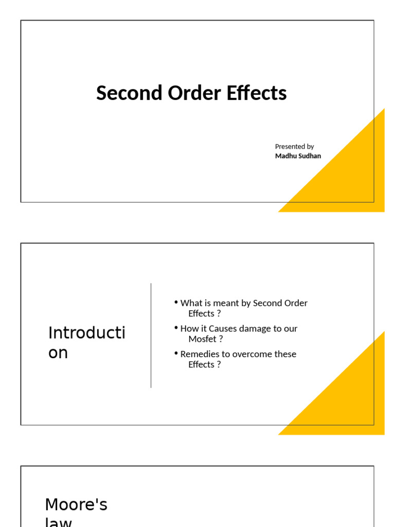 Second Order Effects-Compressed | PDF | Field Effect Transistor | Mosfet