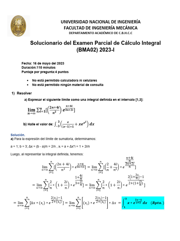 23-1 Soluc | PDF | Integral | Funciones y mapeos