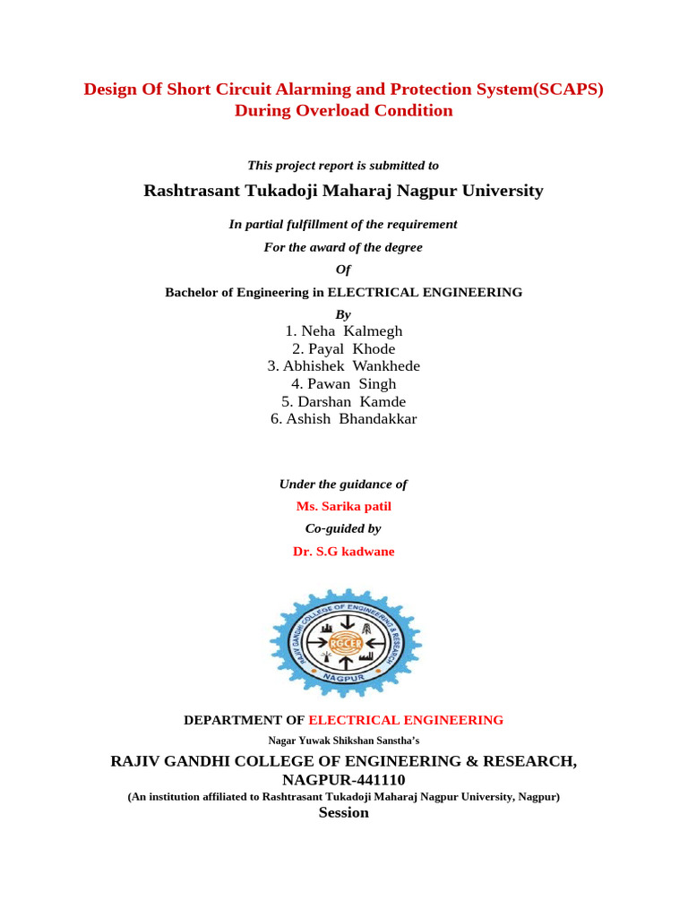 Design of Short Circuit Alarming and Protection System | PDF | Root ...