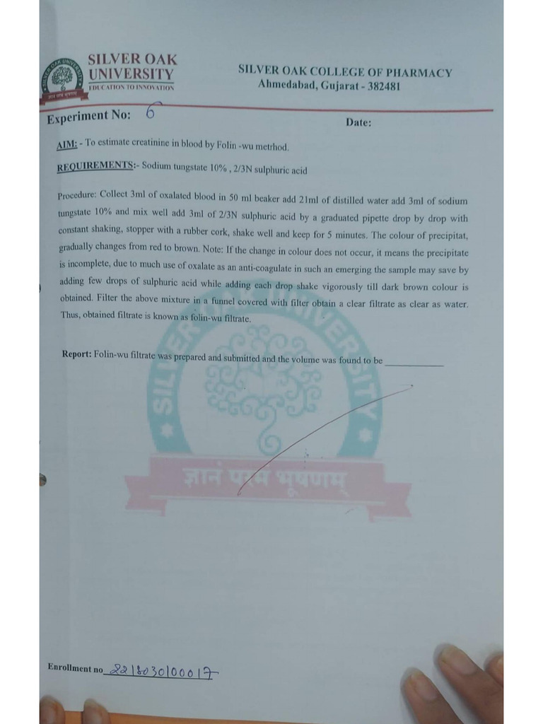 Biochemistry Practical (6 To 15) | PDF