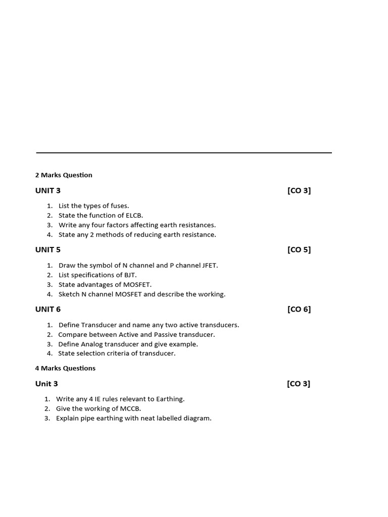 312302-Basic Electrical and Electronics Engineering - Unit Test - 2 ...