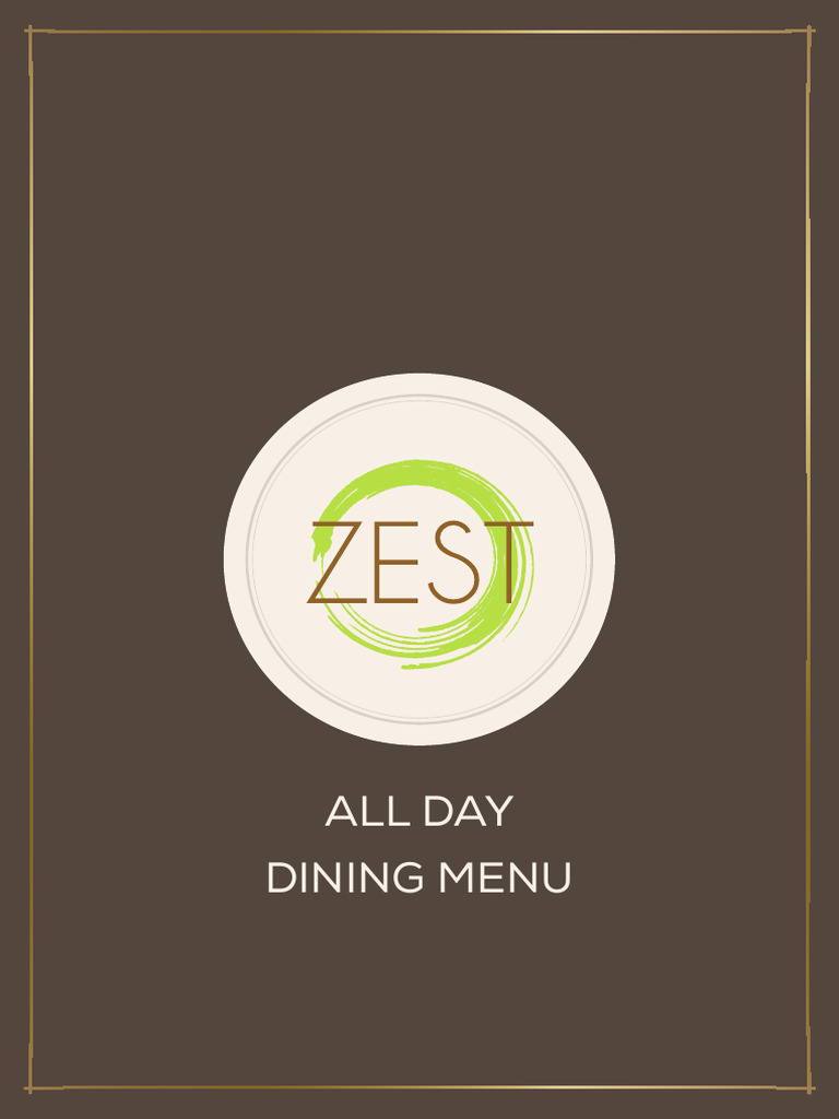 zest_menu_final_updated | PDF | Foods | Cuisine
