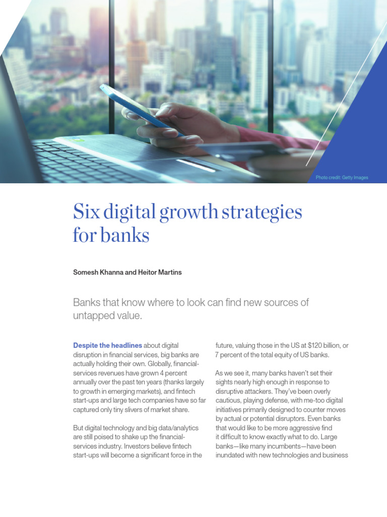 Six Digital Growth Strategies For Banks | PDF | Banks | Credit