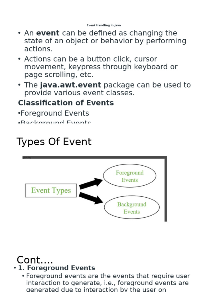 Java Delegation Event Model Explained | PDF | Class (Computer Programming) | Method (Computer ...