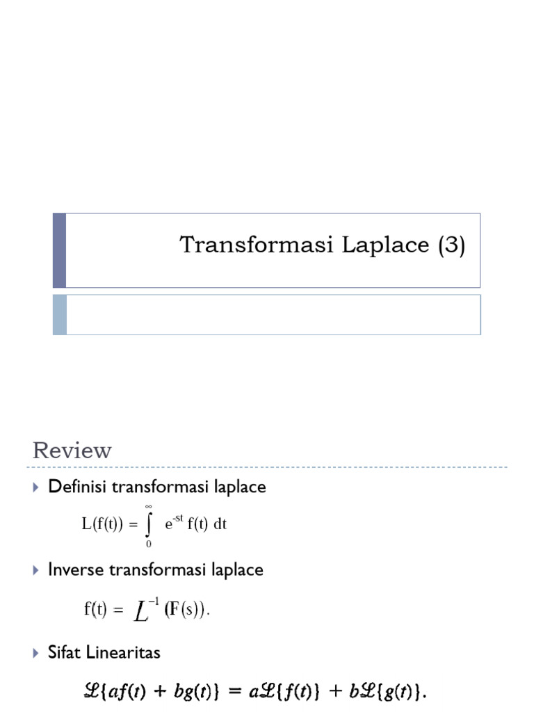 Transformasi Laplace | PDF