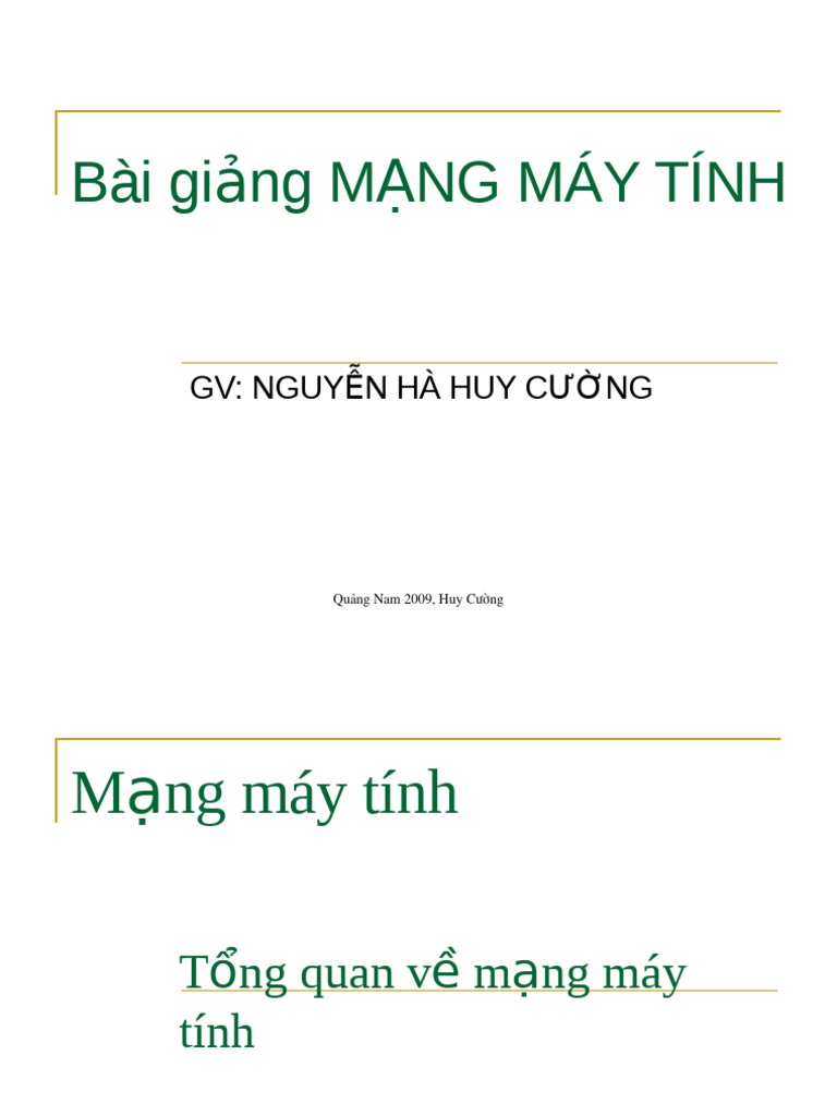 Giao Trinh Mang May Tinh Toan Tap PDF | PDF