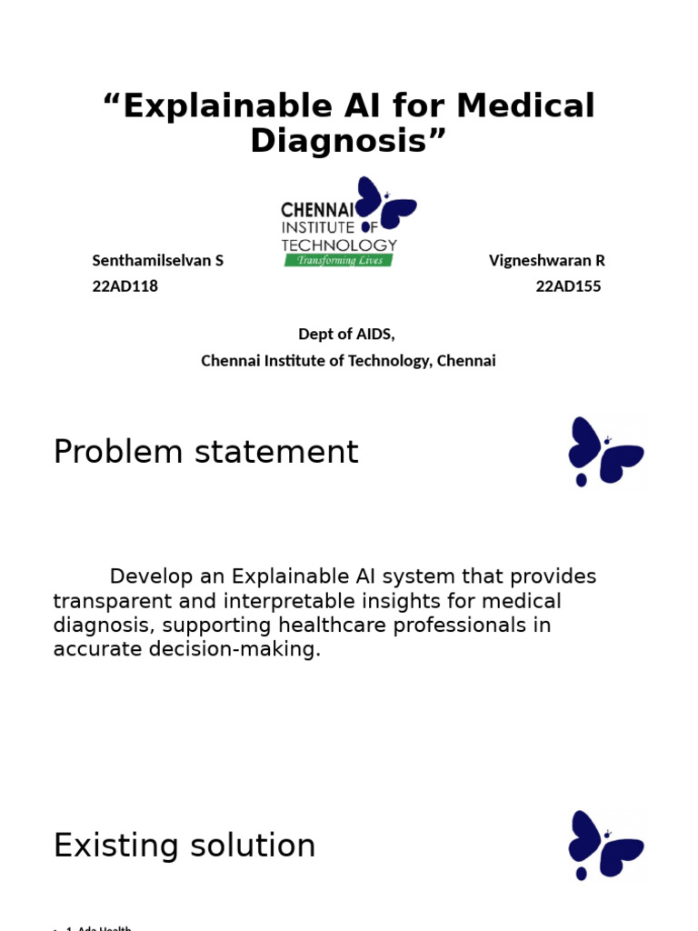 Explainable AI in Medical Diagnosis | PDF | Artificial Intelligence ...
