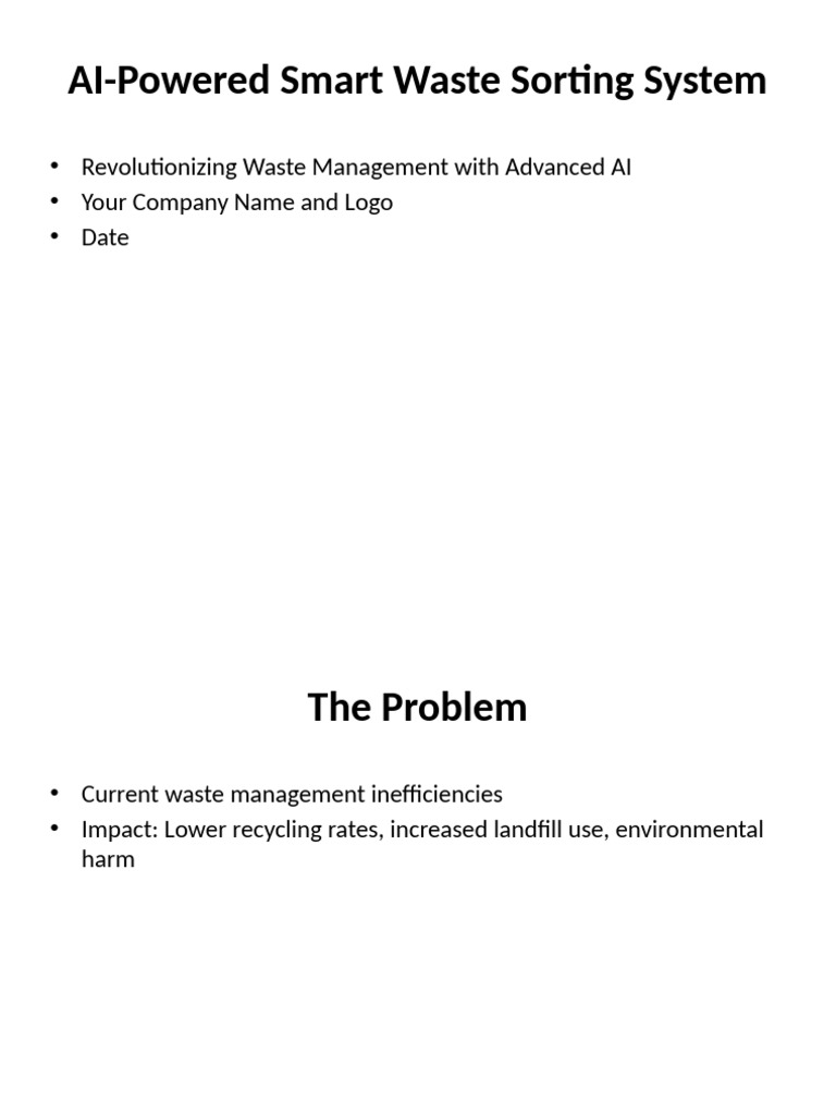 AI Waste Sorting System for Efficiency | PDF