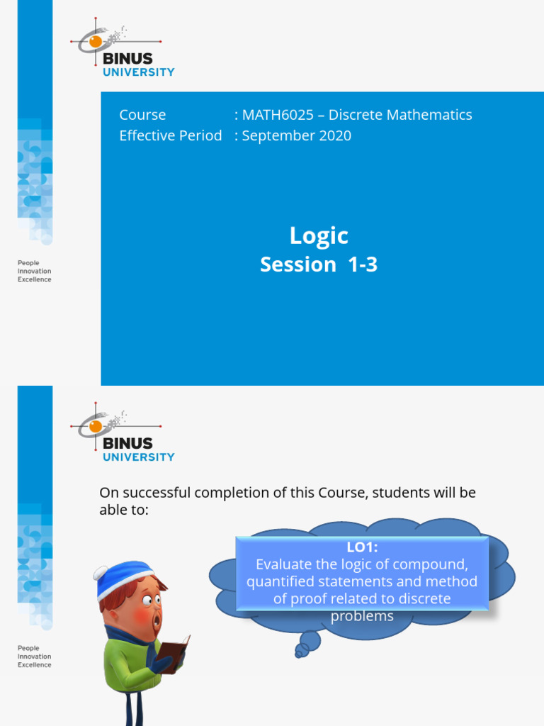 Discrete Mathematics (1) (2) (3) Logic | PDF | Argument | Logic