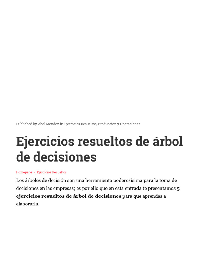 Ejercicios Resueltos de Decisión | PDF | Business