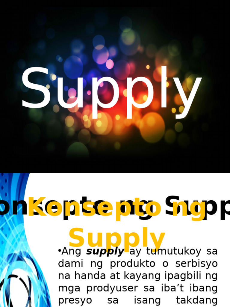 Aralin 3 Supply | PDF