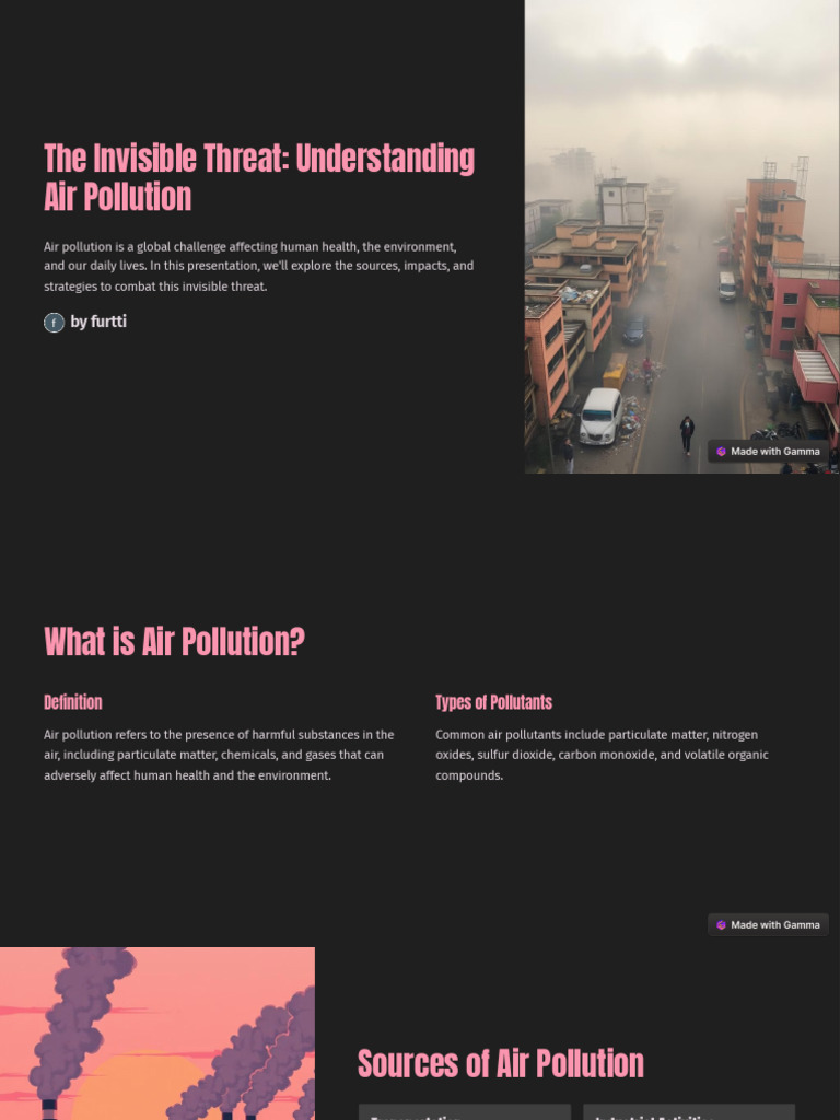 The Invisible Threat Understanding Air Pollution | PDF | Air Pollution | Atmosphere Of Earth