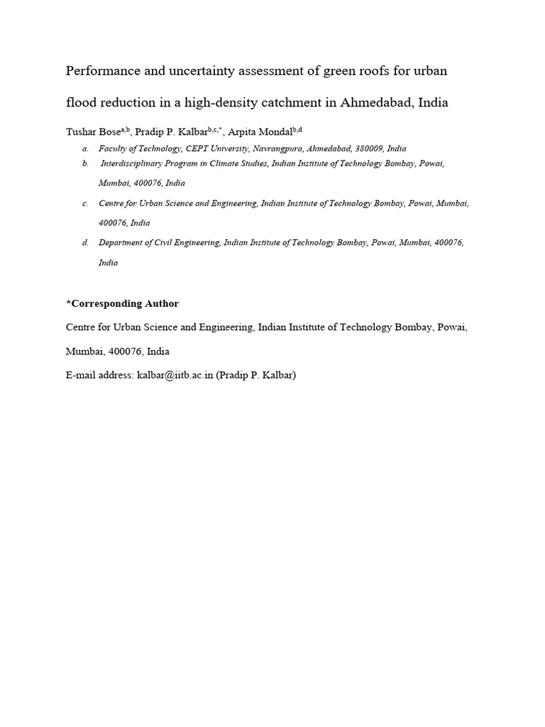 SSRN 4669887 | PDF | Stormwater | Earth Sciences