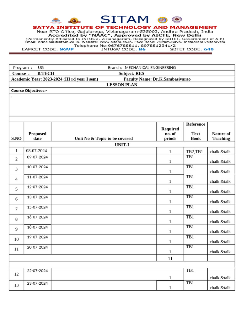 DMM-2 Lesson Plan | PDF | Engineering
