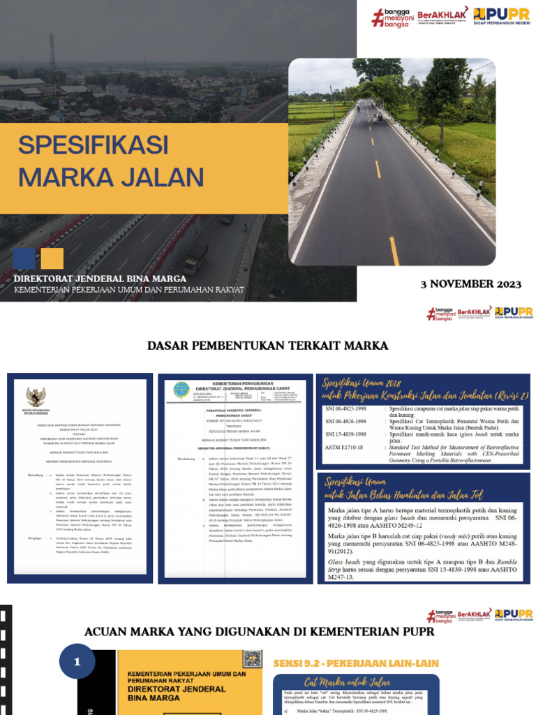 Spesifikasi Marka Jalan | PDF