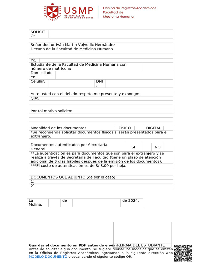 Solicitud de Documentos Académicos | PDF