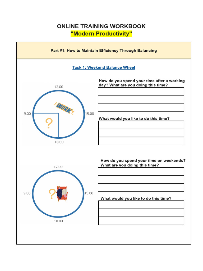 Modern Productivity Training Workbook | PDF