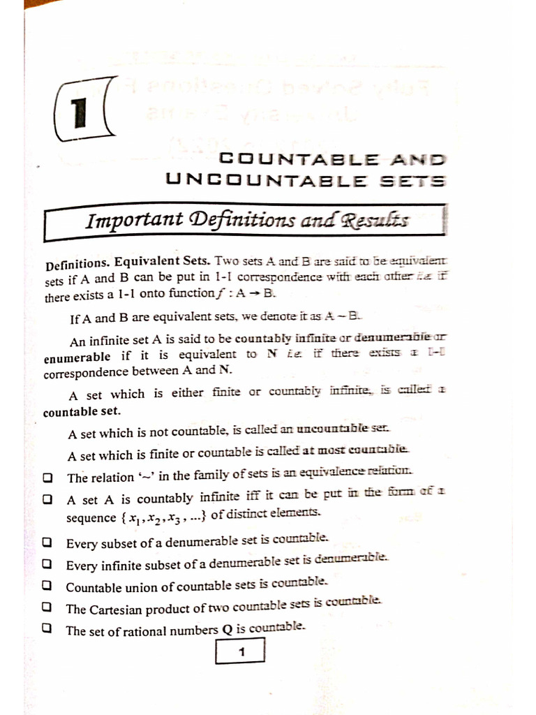 Coutable and Uncountable Sets | PDF